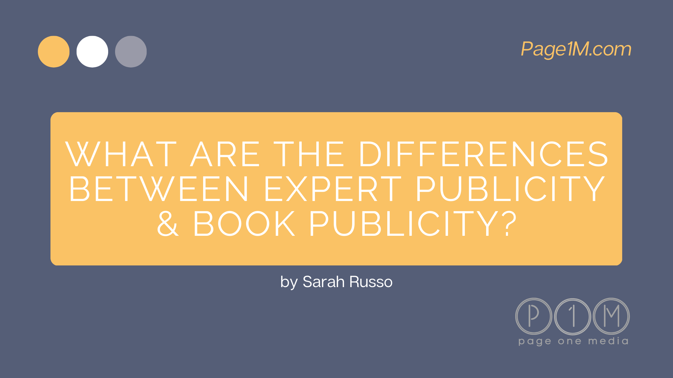 What Are the Differences Between Expert Publicity and Book Publicity ...